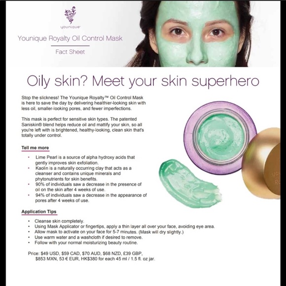 Younique | Skincare | Younique Royalty Oil Control Mask Full Size New ...